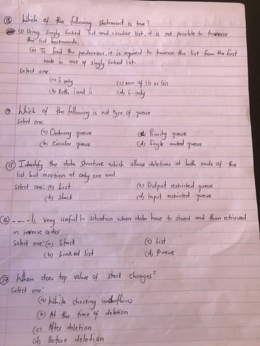 Solved Computer Science Data Structure and Algorithm . A | Chegg.com