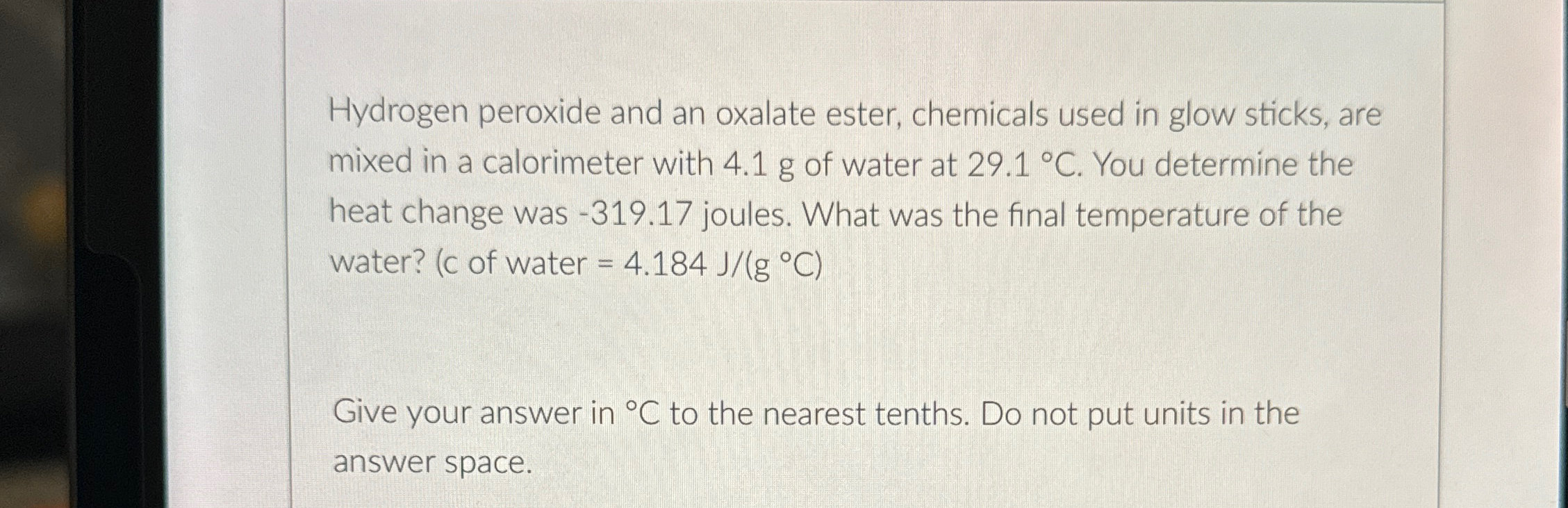 Solved Hydrogen peroxide and an oxalate ester, chemicals | Chegg.com