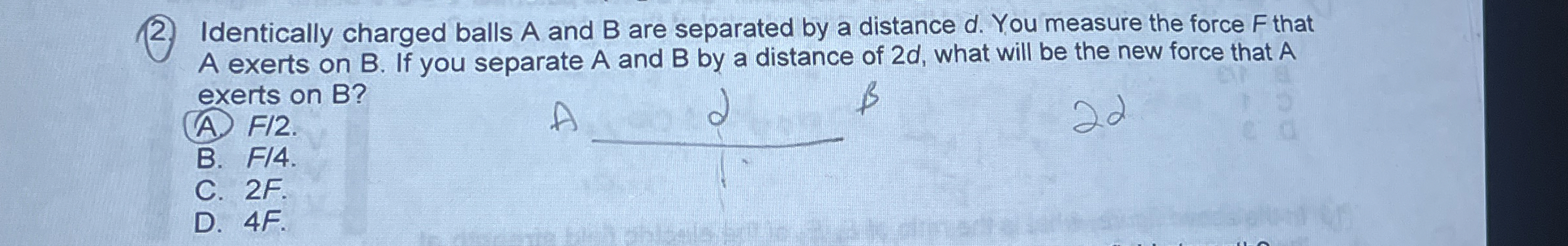 Solved Identically charged balls A and B ﻿are separated by a | Chegg.com