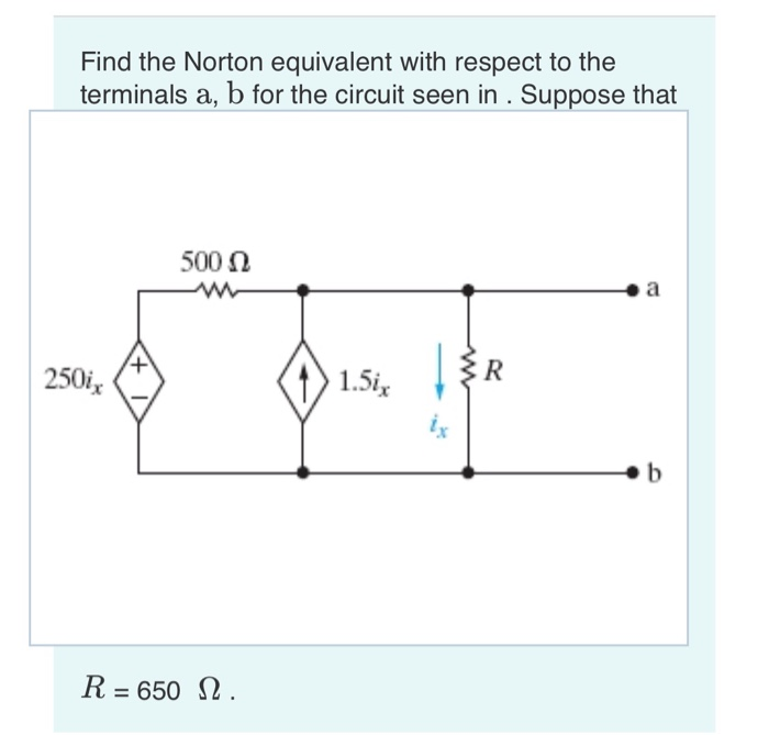 Solved: Find The Norton Equivalent With Respect To The Ter... | Chegg.com