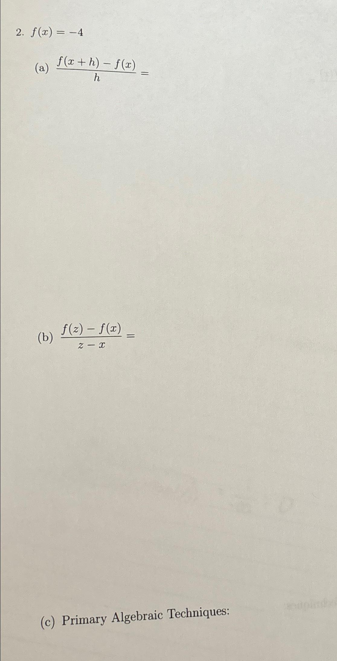 Solved Please help with finding and simplifying different | Chegg.com