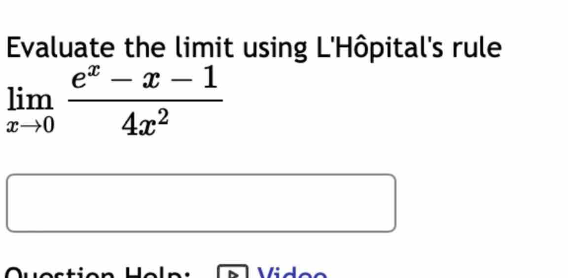 Solved Evaluate the limit using L'Hôpital's | Chegg.com