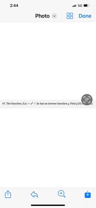 Solved 47. The function f(x)=x3+2x has an inverse function | Chegg.com