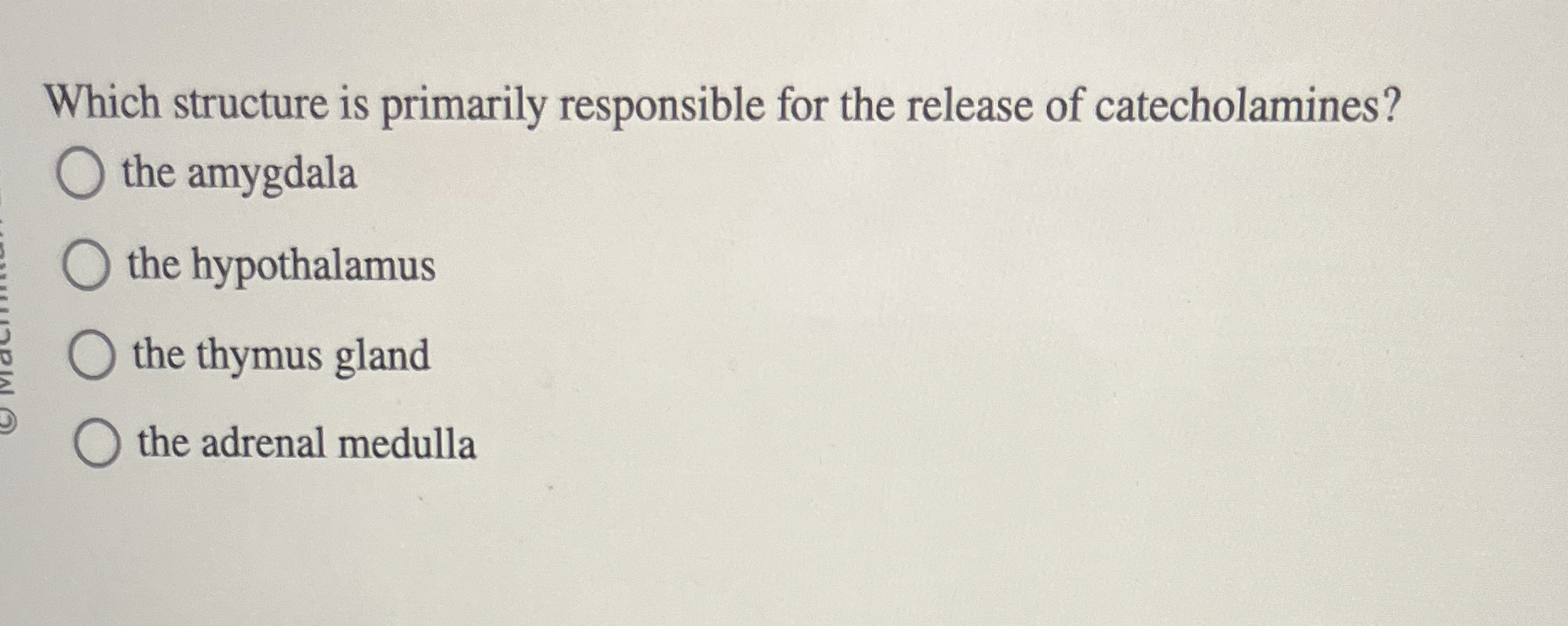 Solved Which structure is primarily responsible for the | Chegg.com