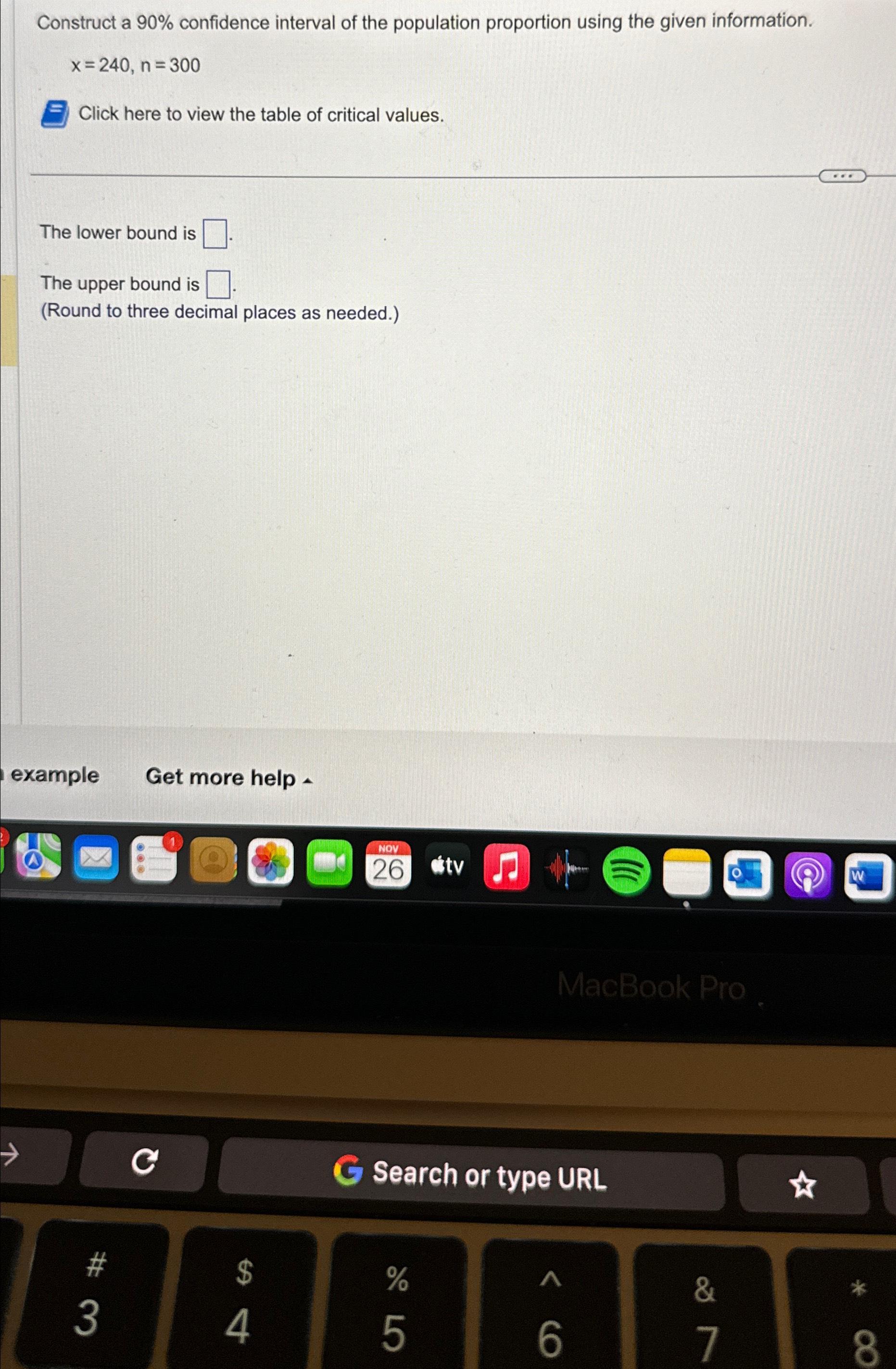 Solved Construct a 90% ﻿confidence interval of the | Chegg.com