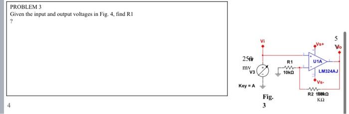 Solved PROBLEM 3 Given the input and output voltages in Fig. | Chegg.com