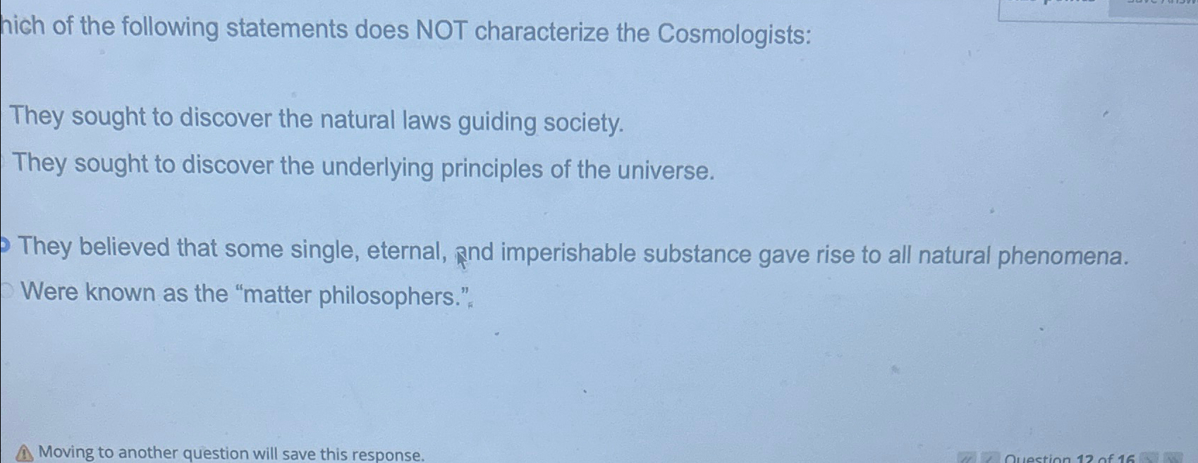 Solved hich of the following statements does NOT | Chegg.com