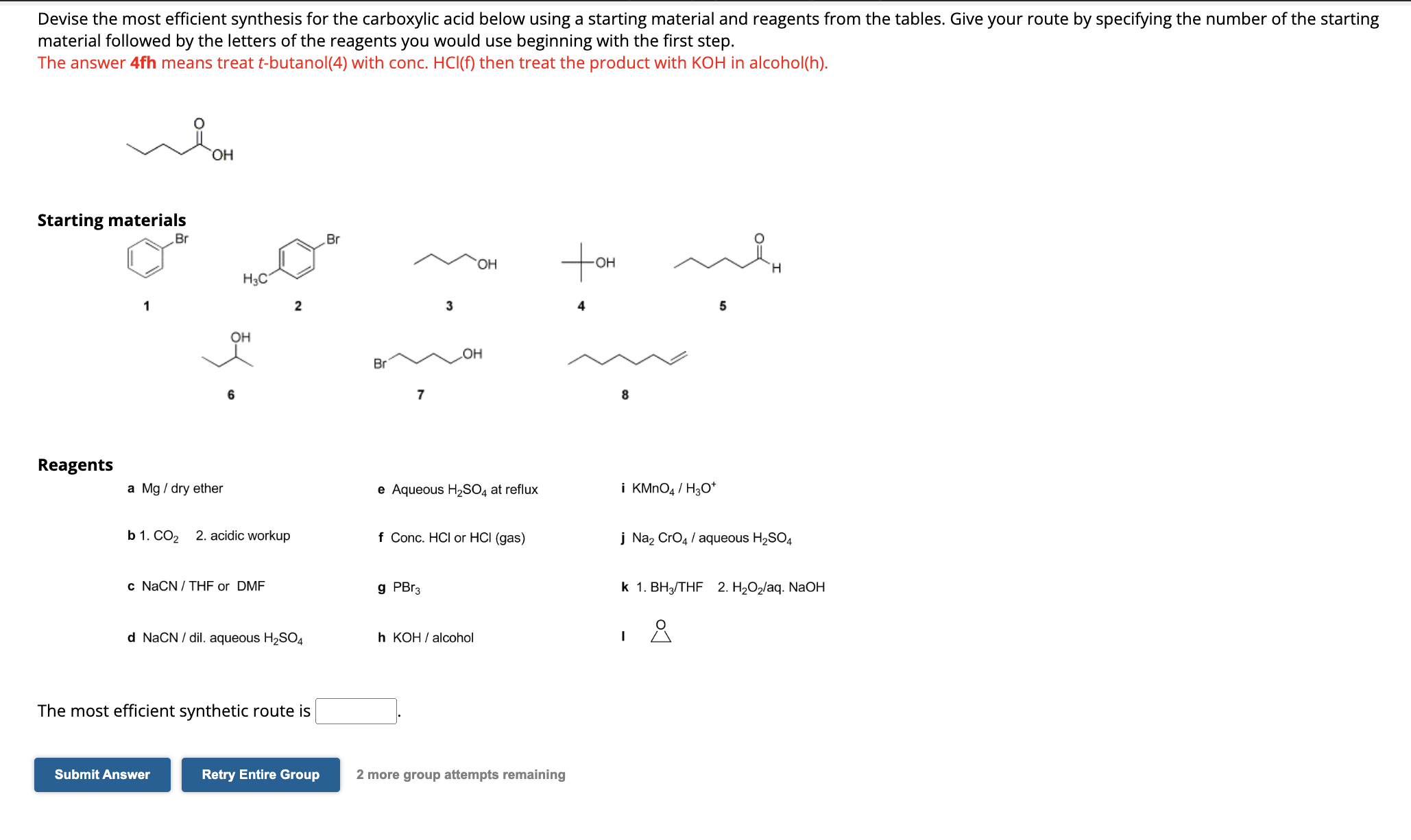 Solved Devise the most efficient synthesis for the | Chegg.com