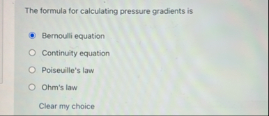 Solved The formula for calculating pressure gradients | Chegg.com