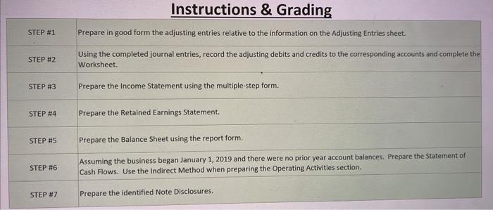Solved Instructions \& Grading STEP \#1 Prepare in good form | Chegg.com
