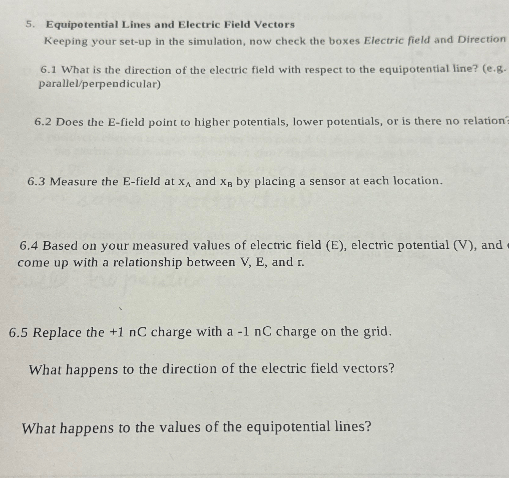 Solved Equipotential Lines and Electric Field VectorsKeeping | Chegg.com