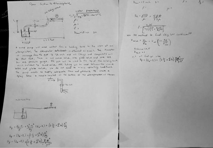 Solved Open Systim to Atmosprare. D. D.e. =15 inch b= E= | Chegg.com