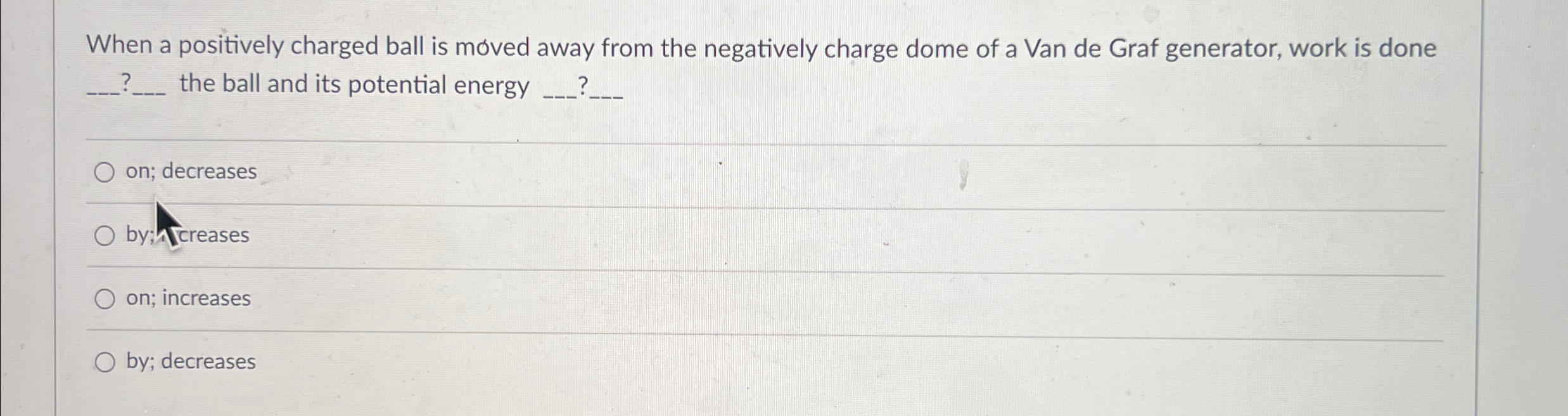Solved When a positively charged ball is moved away from the | Chegg.com