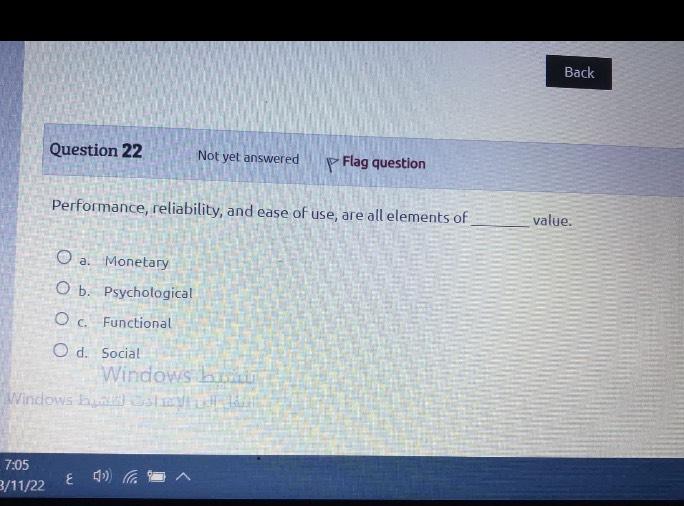 Solved BackQuestion 22Not yet answeredPFlag | Chegg.com