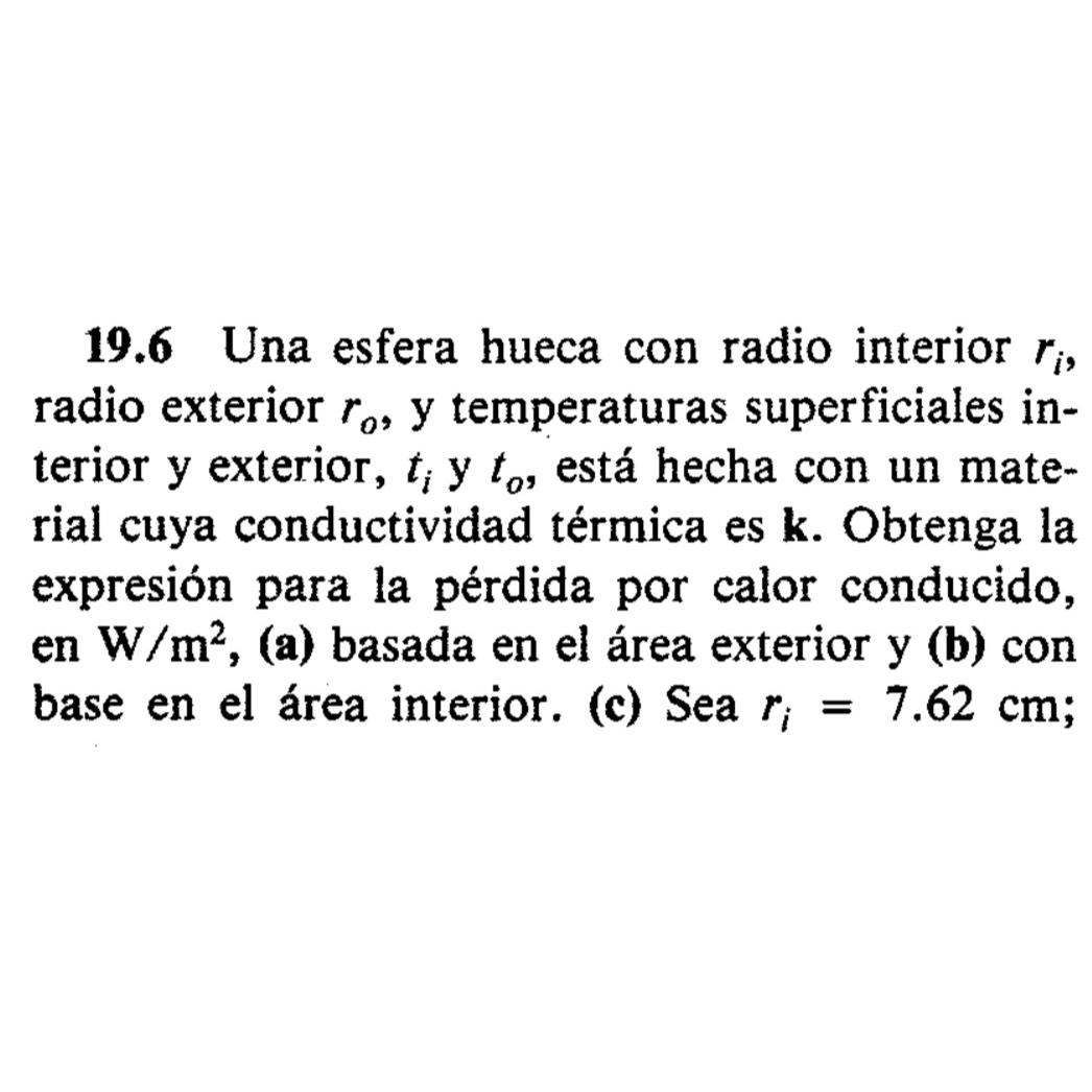 Solved 19.6 ﻿Una esfera hueca con radio interior ri, ﻿radio | Chegg.com