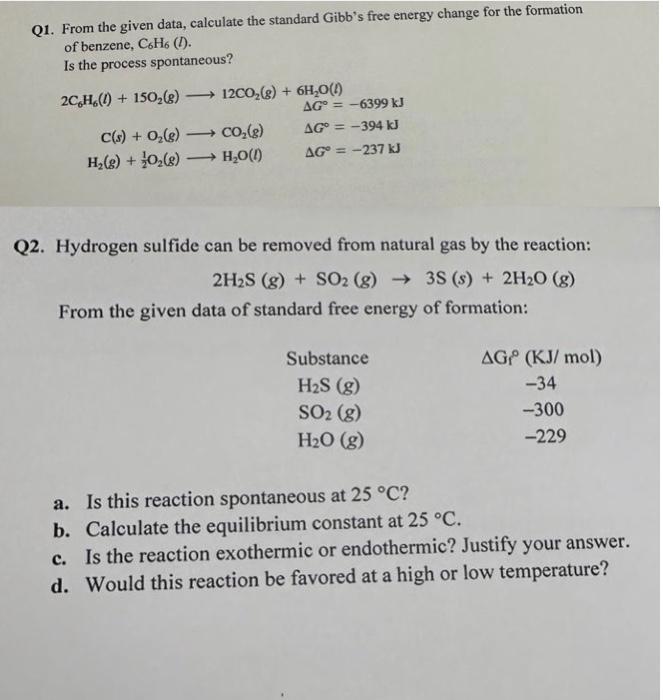 Solved Q1. From the given data, calculate the standard | Chegg.com