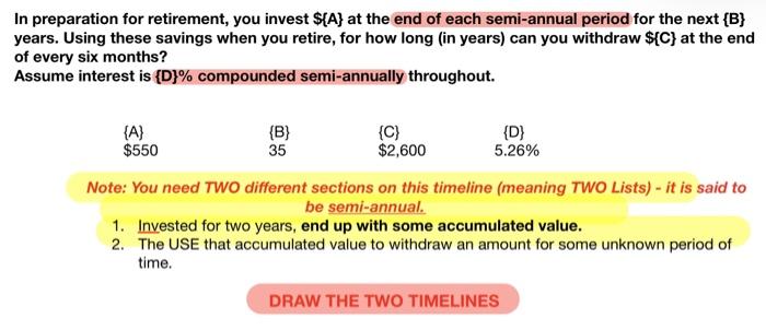 Solved Draw the timelines needed and the required solution | Chegg.com