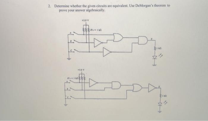 Solved 2. Determine whether the given circuits are | Chegg.com