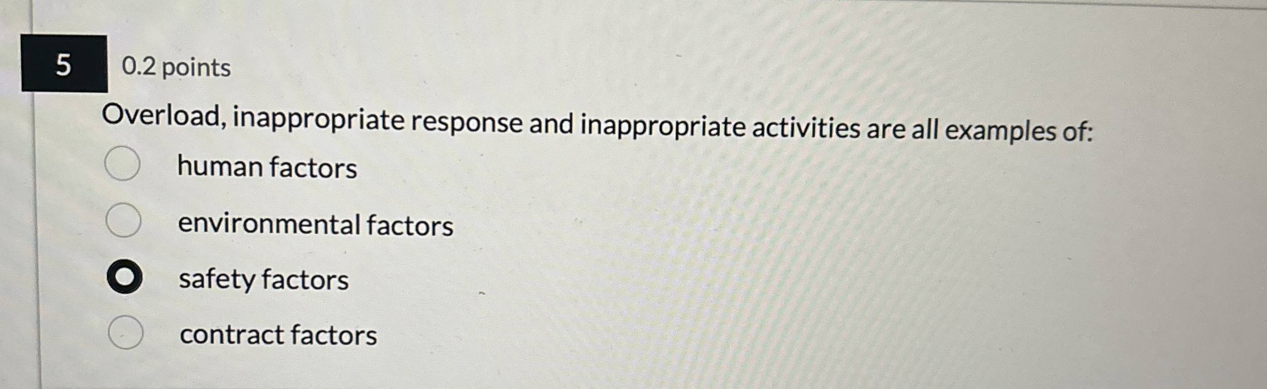Solved 50.2 ﻿pointsOverload, inappropriate response and | Chegg.com