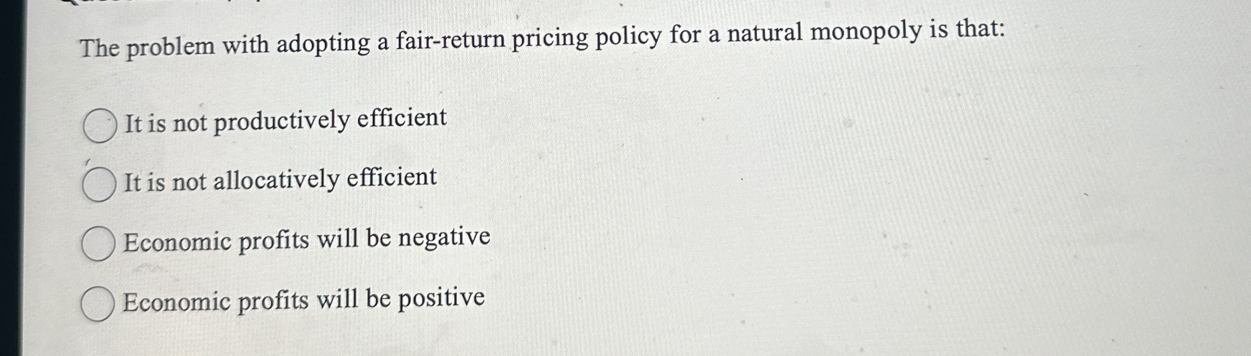 Solved The problem with adopting a fair-return pricing | Chegg.com