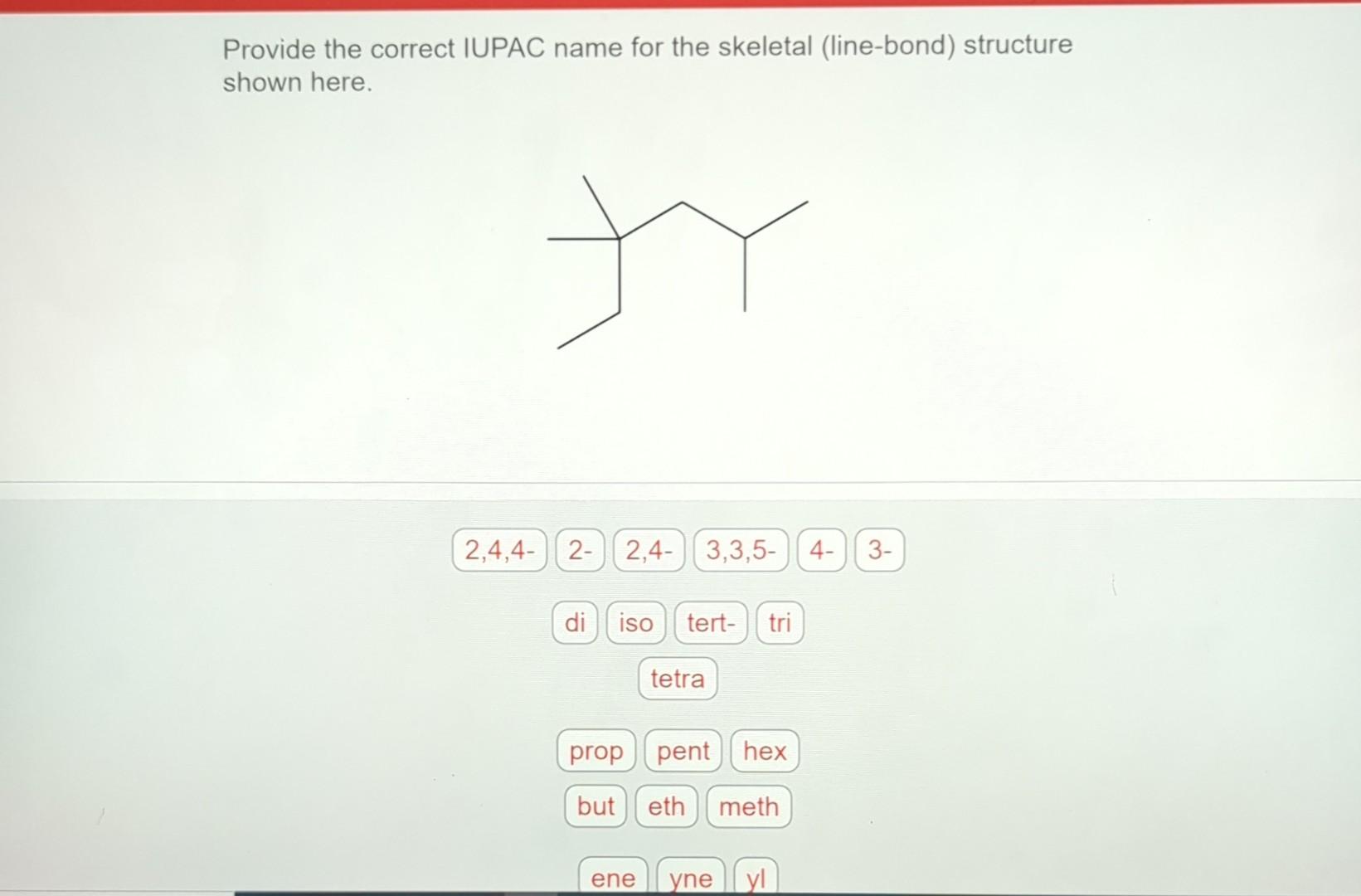 Solved Provide the IUPAC name for the structural condensed | Chegg.com