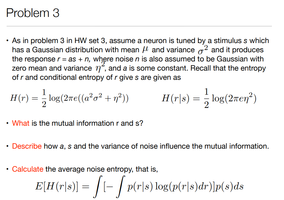 Solved Problem 3As in problem 3 ﻿in HW set 3 , ﻿assume a | Chegg.com