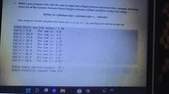 Solved 1- Write a java program that asks the user to input | Chegg.com