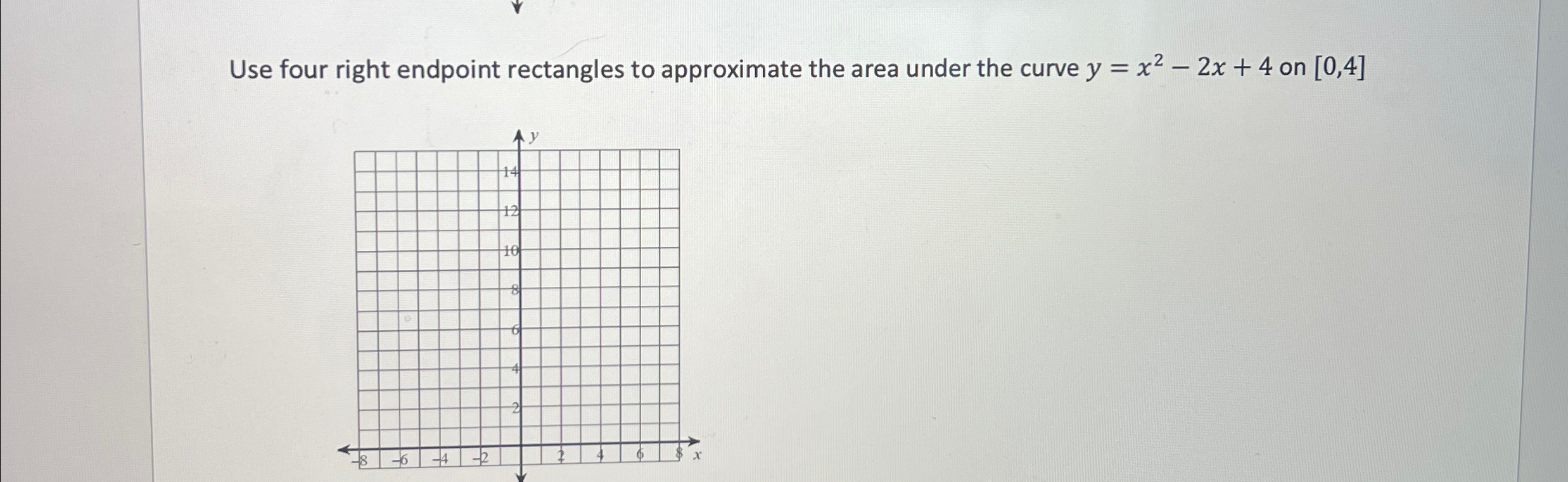 Solved Use four right endpoint rectangles to approximate the | Chegg.com