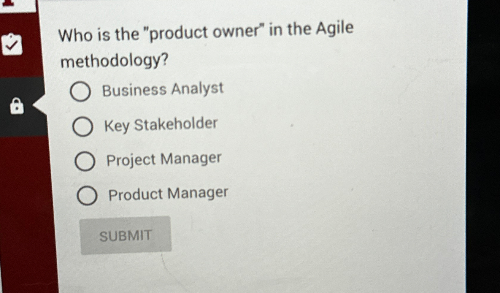 Solved Who is the "product owner" in the Agile methodology? | Chegg.com
