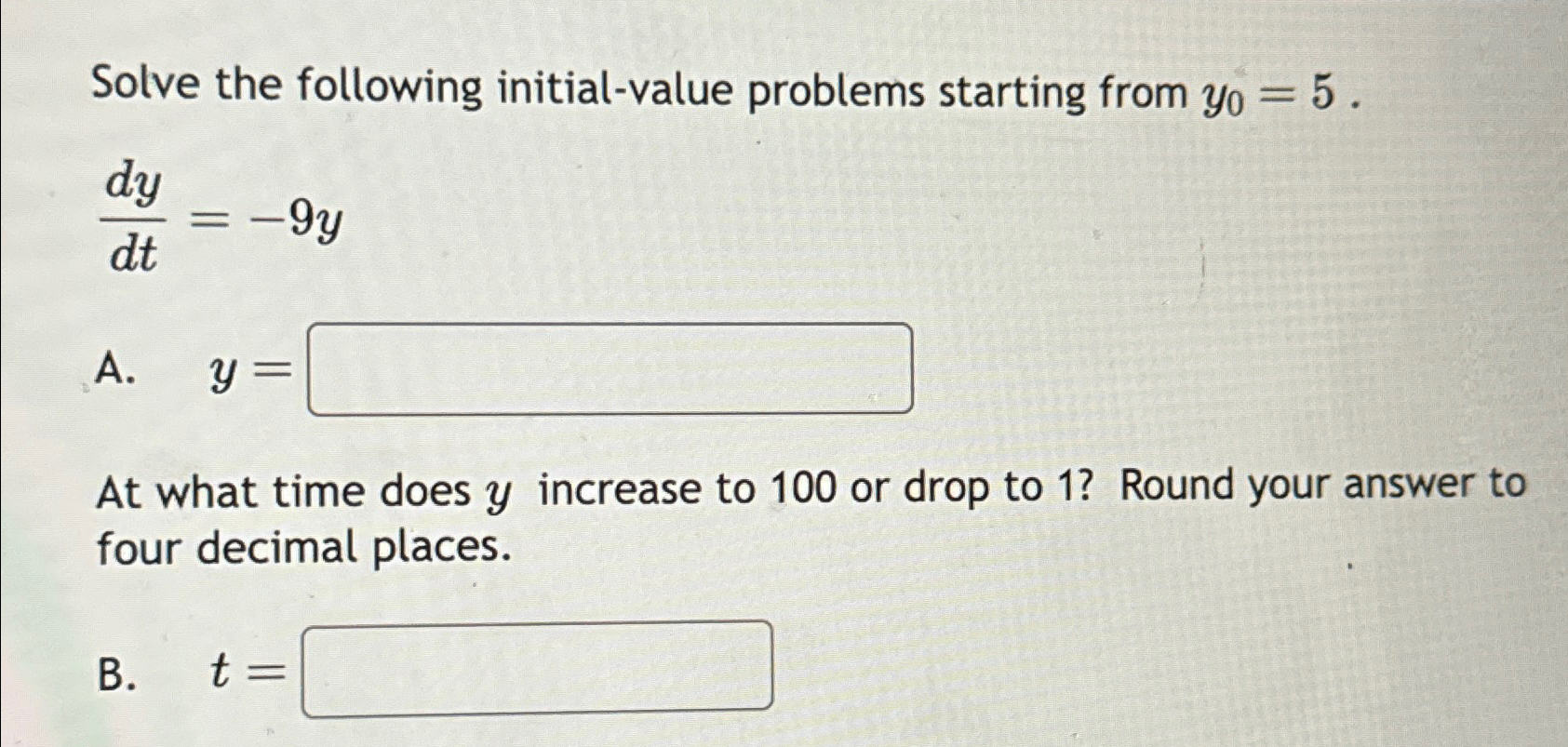 Solved Solve the following initial-value problems starting | Chegg.com