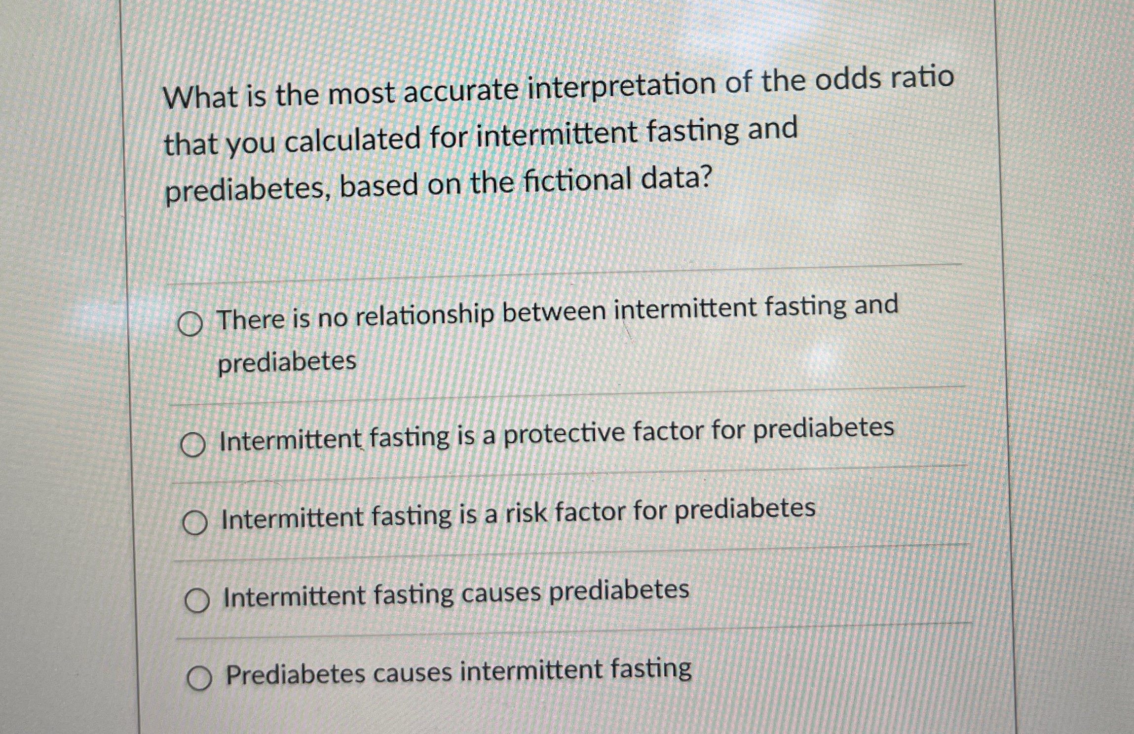 Solved What is the most accurate interpretation of the odds | Chegg.com