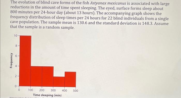 Solved The evolution of blind cave forms of the fish | Chegg.com