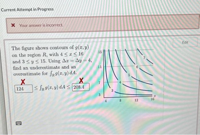 Solved Current Attempt in Progress Your answer is incorrect. | Chegg.com