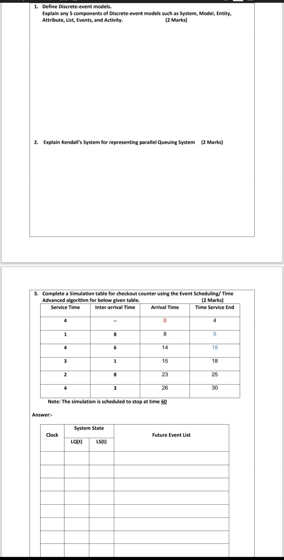 Define Discrete-event models.Explain any 5 | Chegg.com
