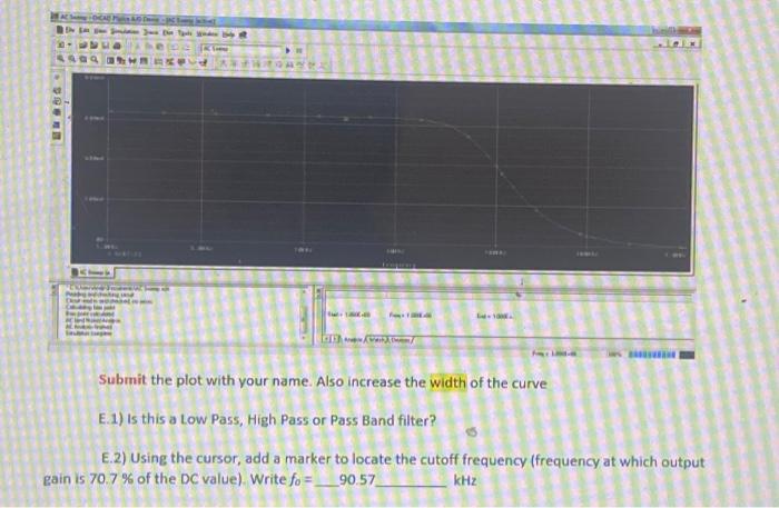 Solved E-Frequency Response with Pspice Create a New | Chegg.com