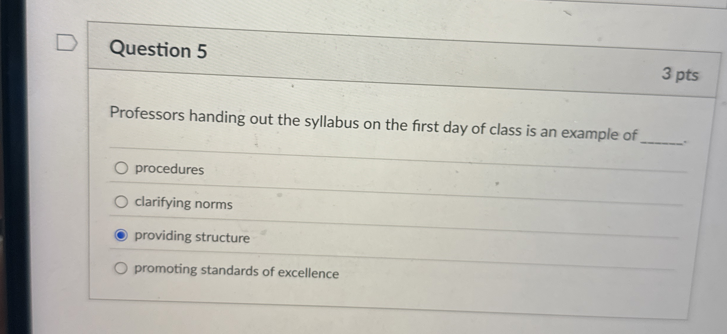 Solved Question 53 ﻿ptsProfessors handing out the syllabus | Chegg.com