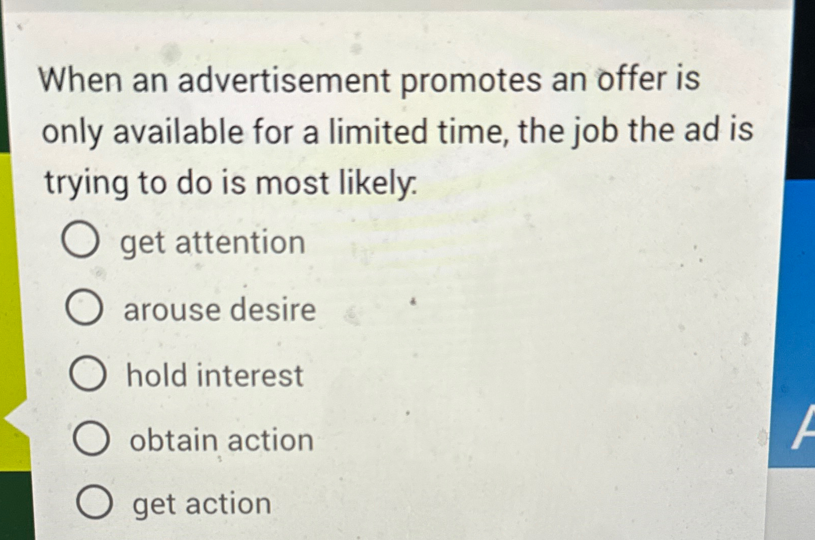 Solved When an advertisement promotes an offer is only | Chegg.com