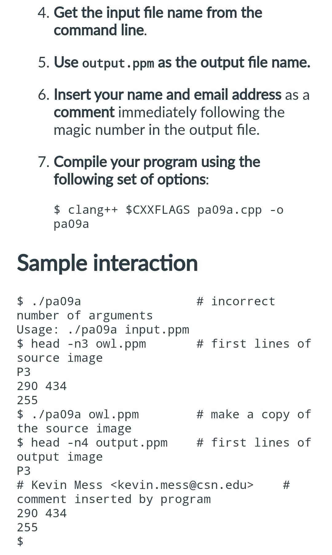 Solved I need you to write a program that reads an image | Chegg.com