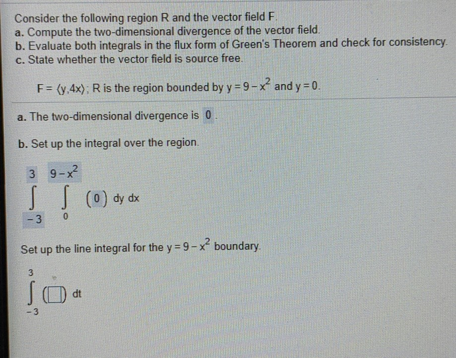 Solved Consider the following region R and the vector field | Chegg.com