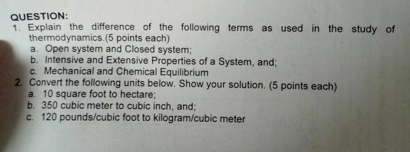 Solved QUESTION: 1. Explain the difference of the following | Chegg.com