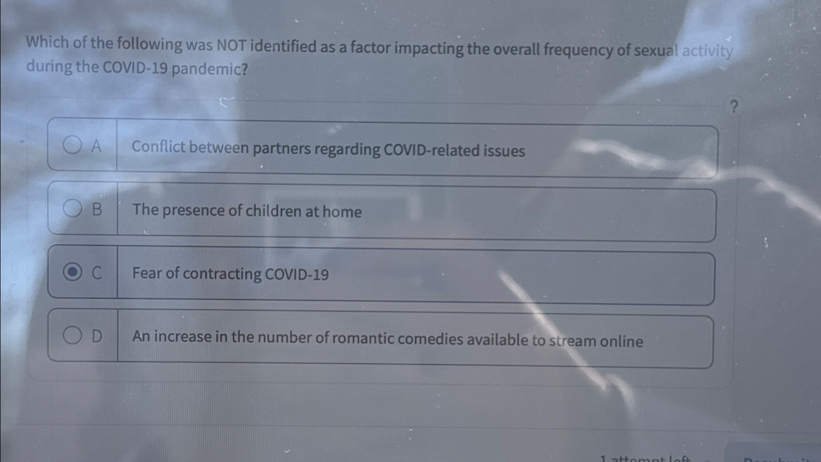 Solved Which of the following was NOT identified as a factor | Chegg.com