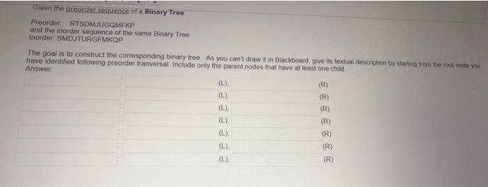 Solved A binary troe can be described in a textual format by | Chegg.com