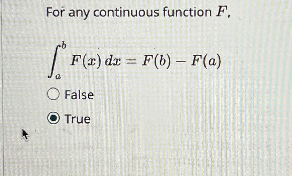 Solved For any continuous function | Chegg.com