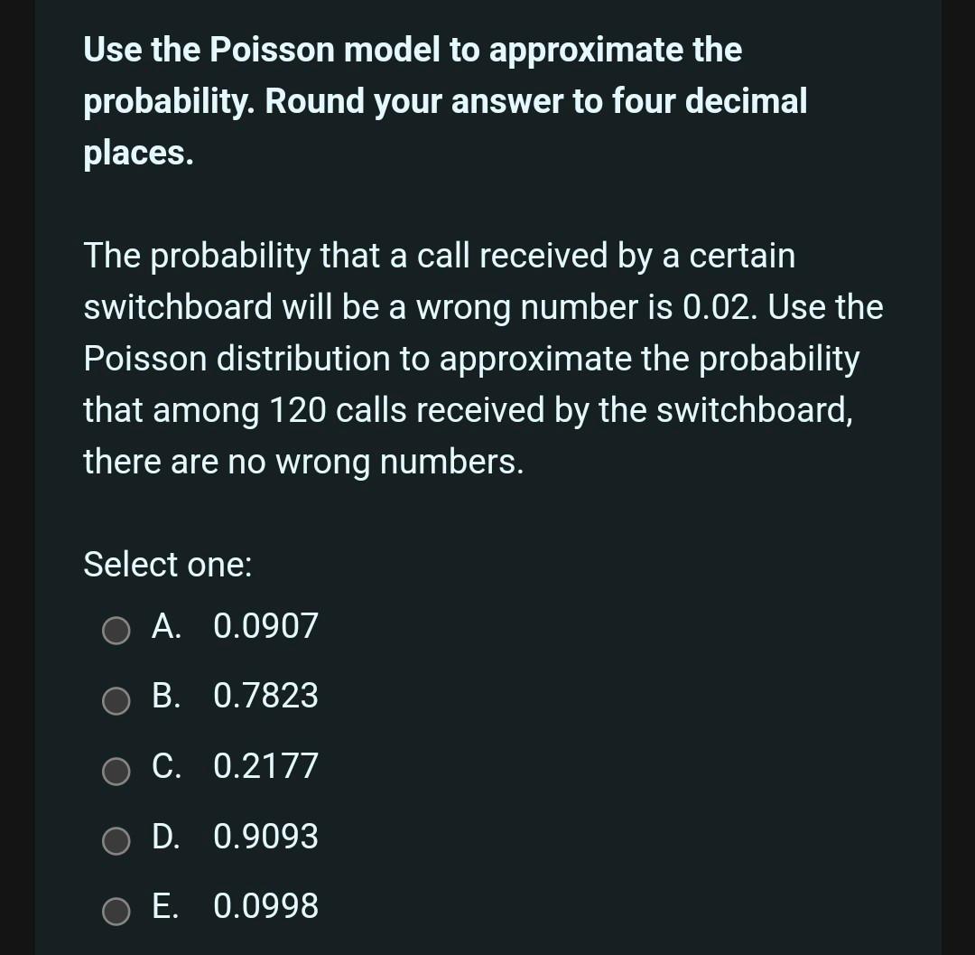 Solved Use the Poisson model to approximate the probability. | Chegg.com