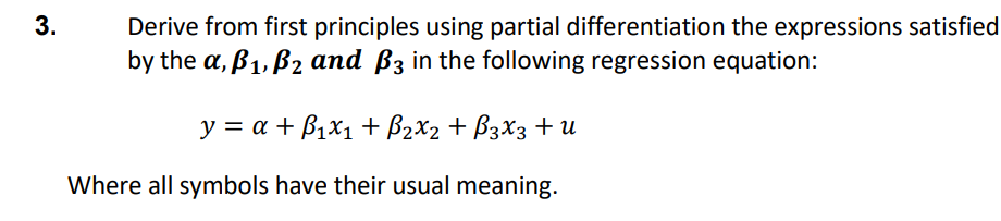 Solved Derive from first principles using partial | Chegg.com