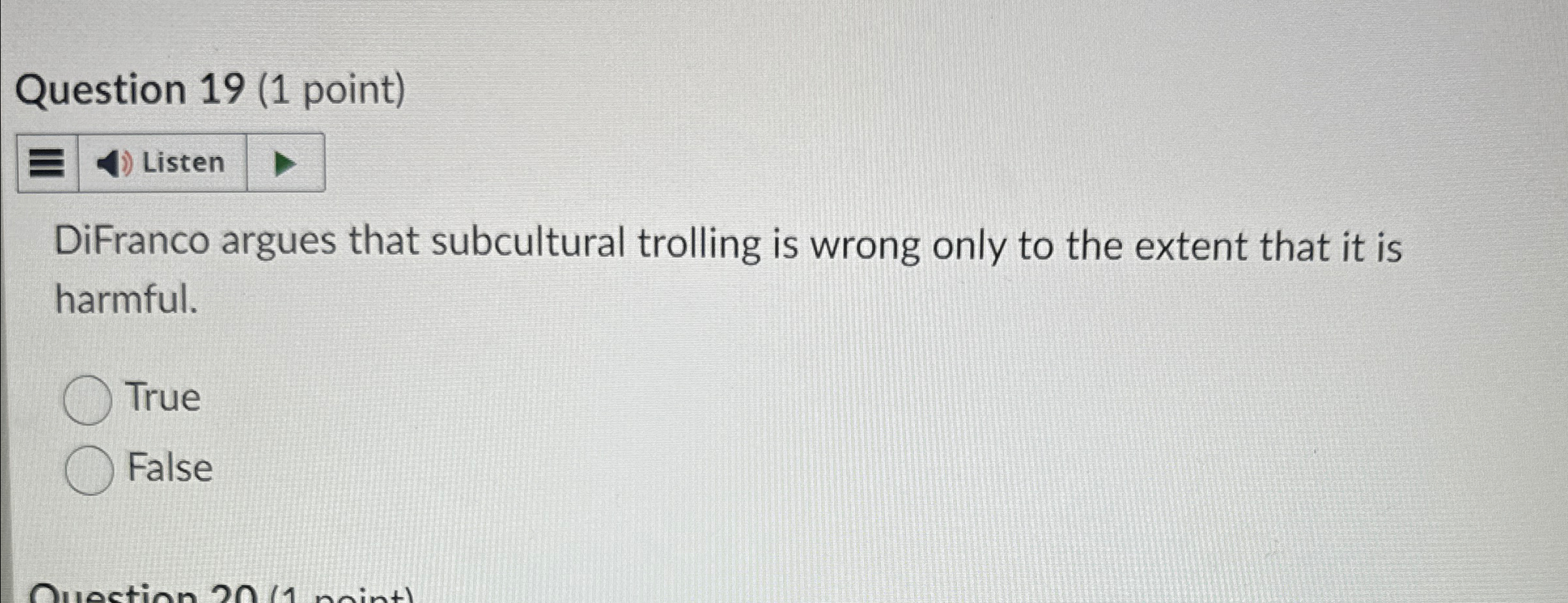 Solved Question 19 (1 ﻿point)DiFranco argues that | Chegg.com