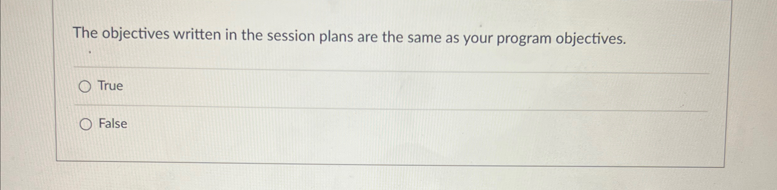 Solved The objectives written in the session plans are the | Chegg.com