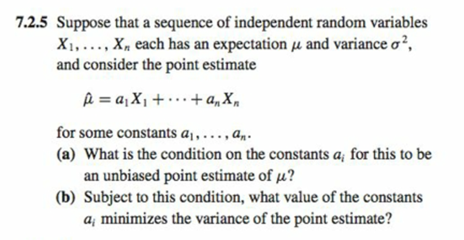 Solved 7.2.5 ﻿Suppose that a sequence of ﻿independent random | Chegg.com