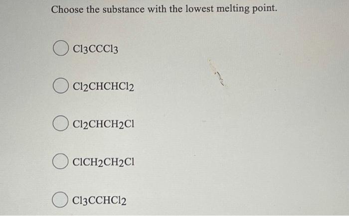 Solved Pick the compound with the highest boiling point. CH4 | Chegg.com