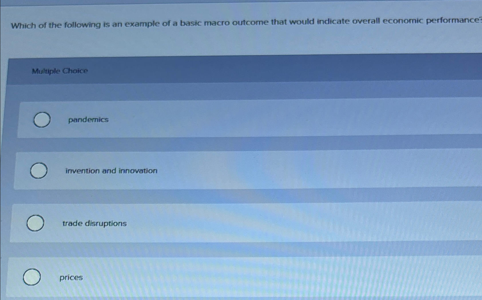 Solved Which of the following is an example of a basic macro | Chegg.com